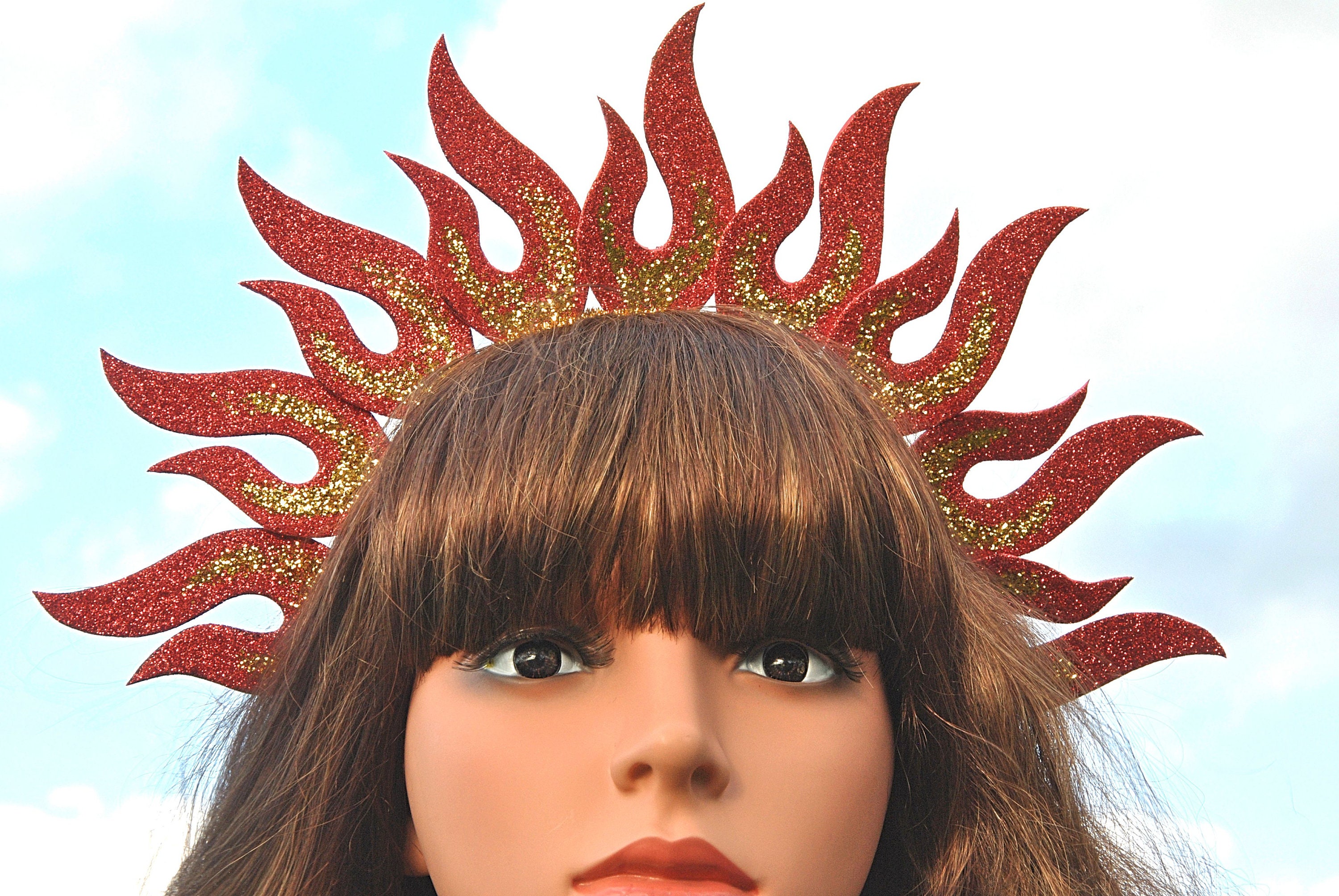 Flame Headband Halloween Fire Headpiece Costume Phoenix Fire Etsy