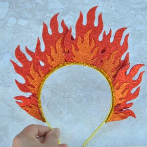 Fire Headpiece Flame Headband Halloween Costume Festival, Carnival - Etsy
