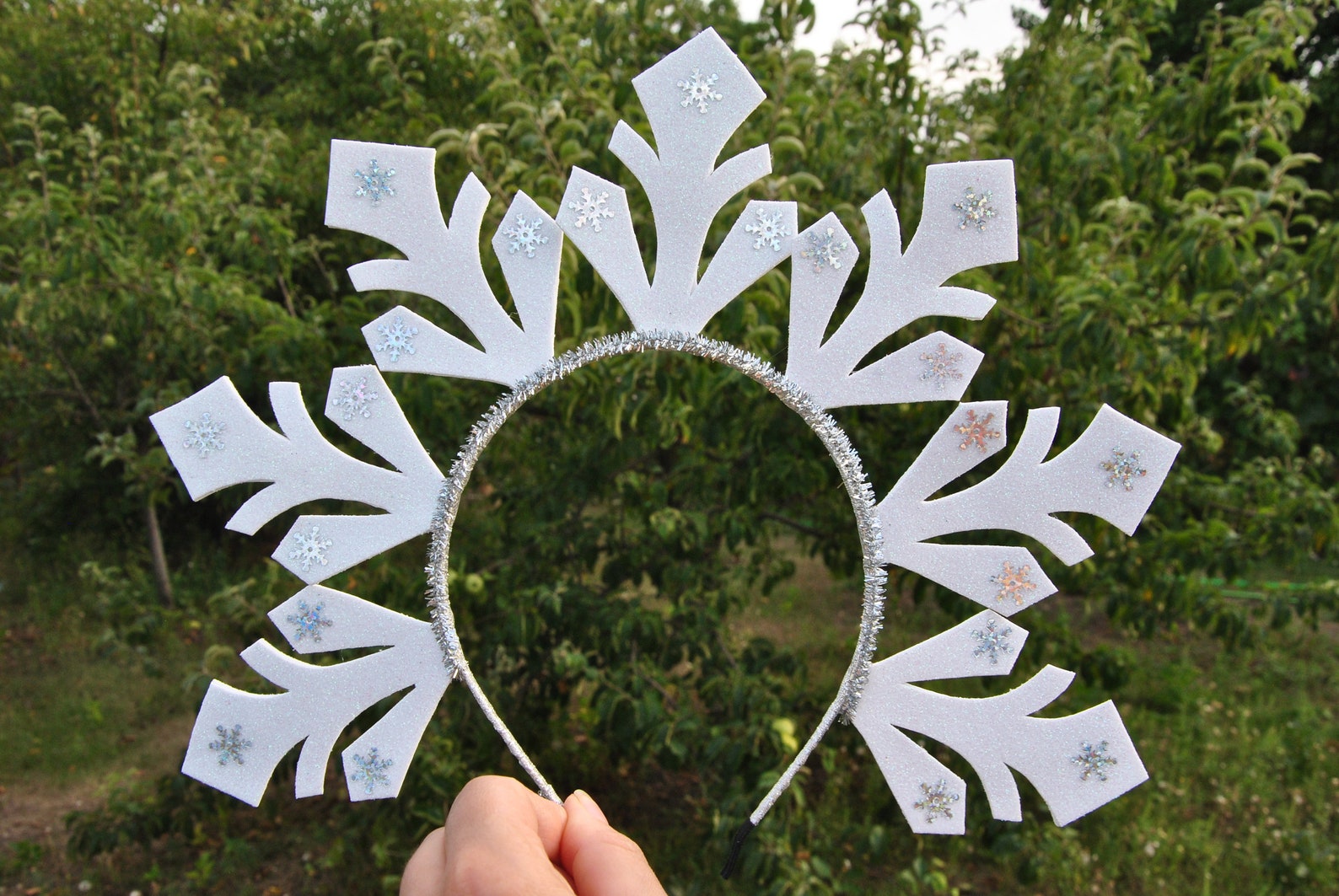Snowflake Crown Ice Queen Tiara Christmas Frozen Headpiece | Etsy