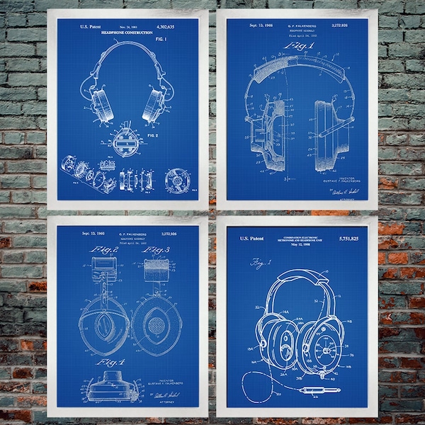 Headphones Print - Etsy