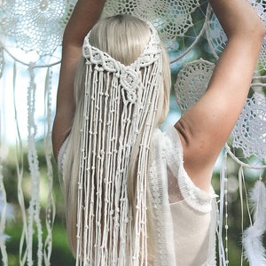 Macrame Veil, Macrame Wedding Veil, Boho Veil, Macrame Hairpiece ...