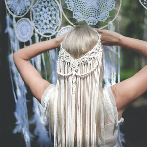 Macrame Veil, Macrame Wedding Veil, Boho Veil, Macrame Hairpiece ...
