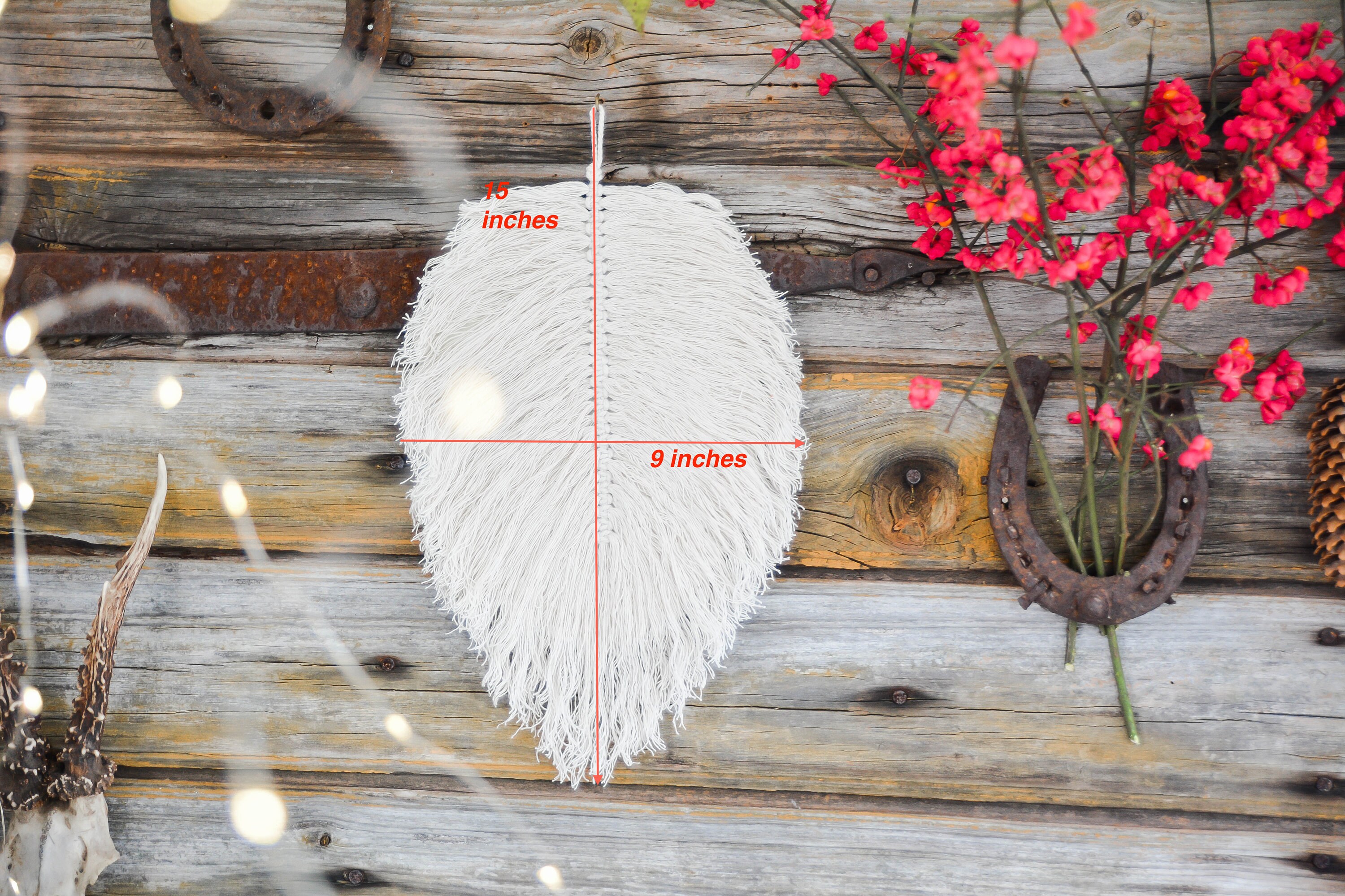 Large Leaf Large Macrame Leaf Macrame Feather Wall Hanging - Etsy