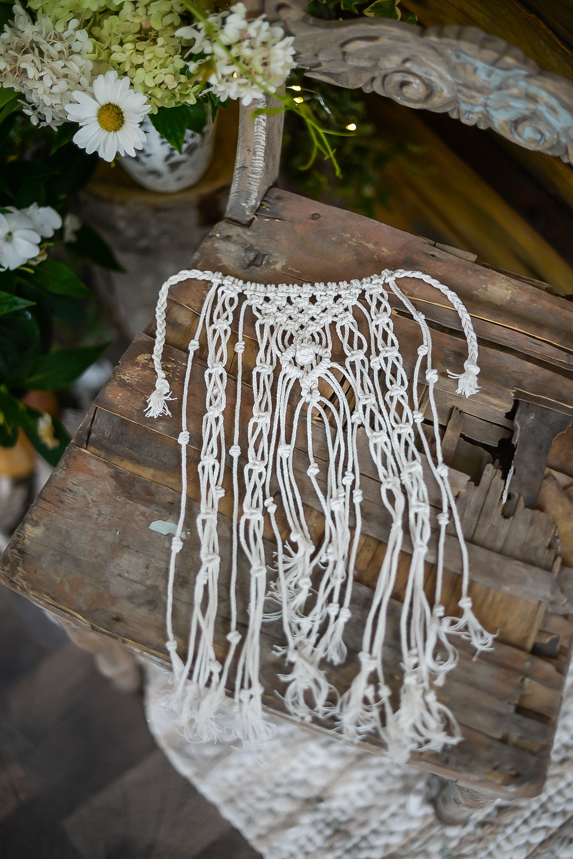 Bouquet wrap Wedding bouquet wrap Macrame wrap Boho | Etsy