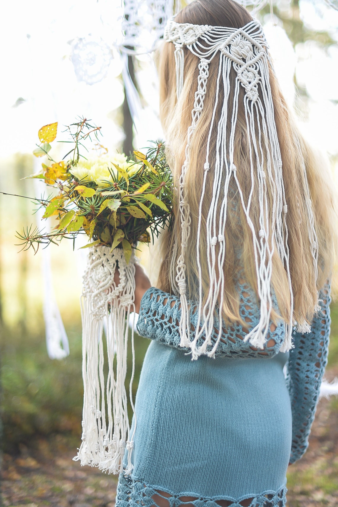 Boho Macrame Veil Macrame Veil Macrame Wedding Veil Macrame - Etsy