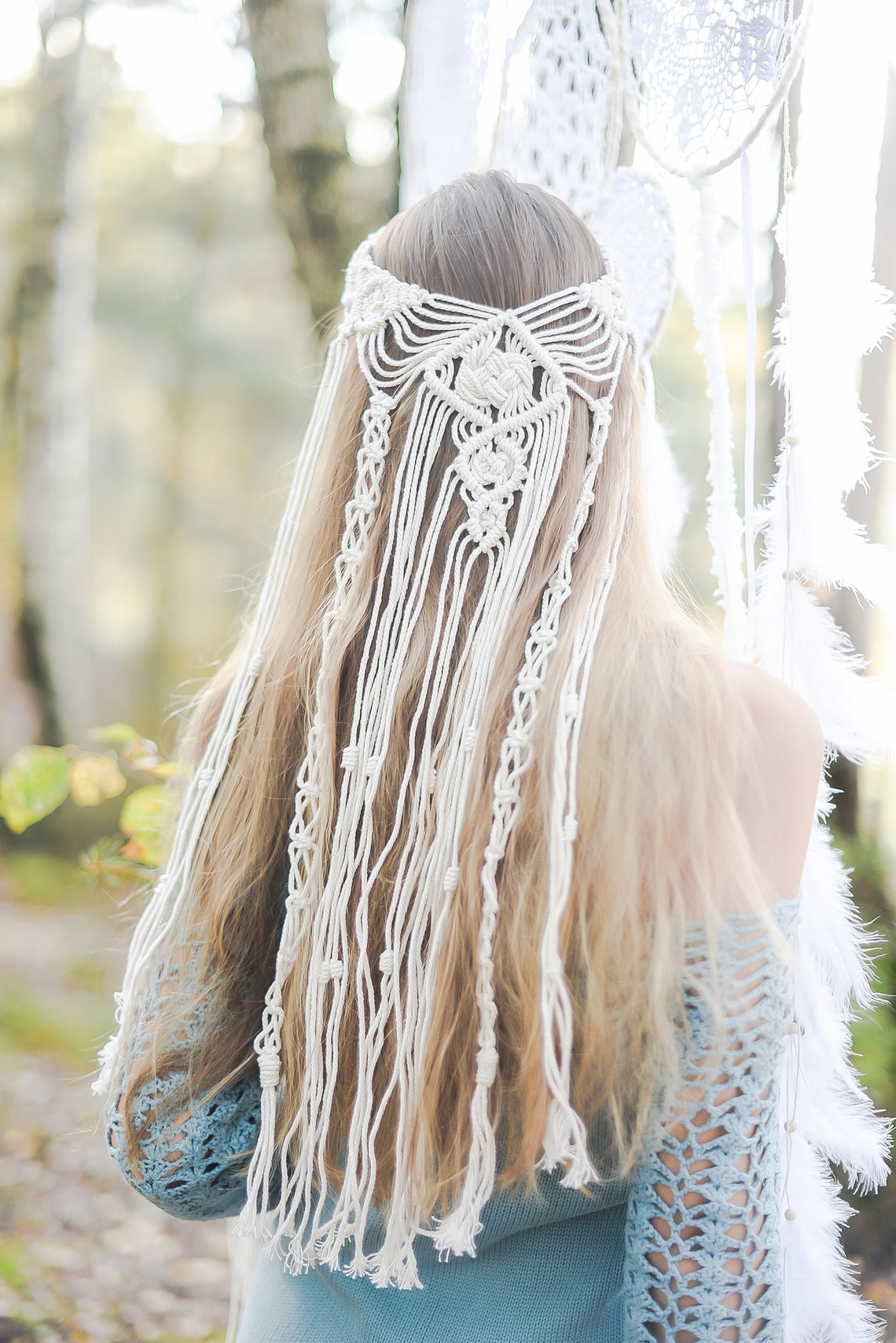 Boho Macrame Veil Macrame Veil Macrame Wedding Veil Macrame - Etsy