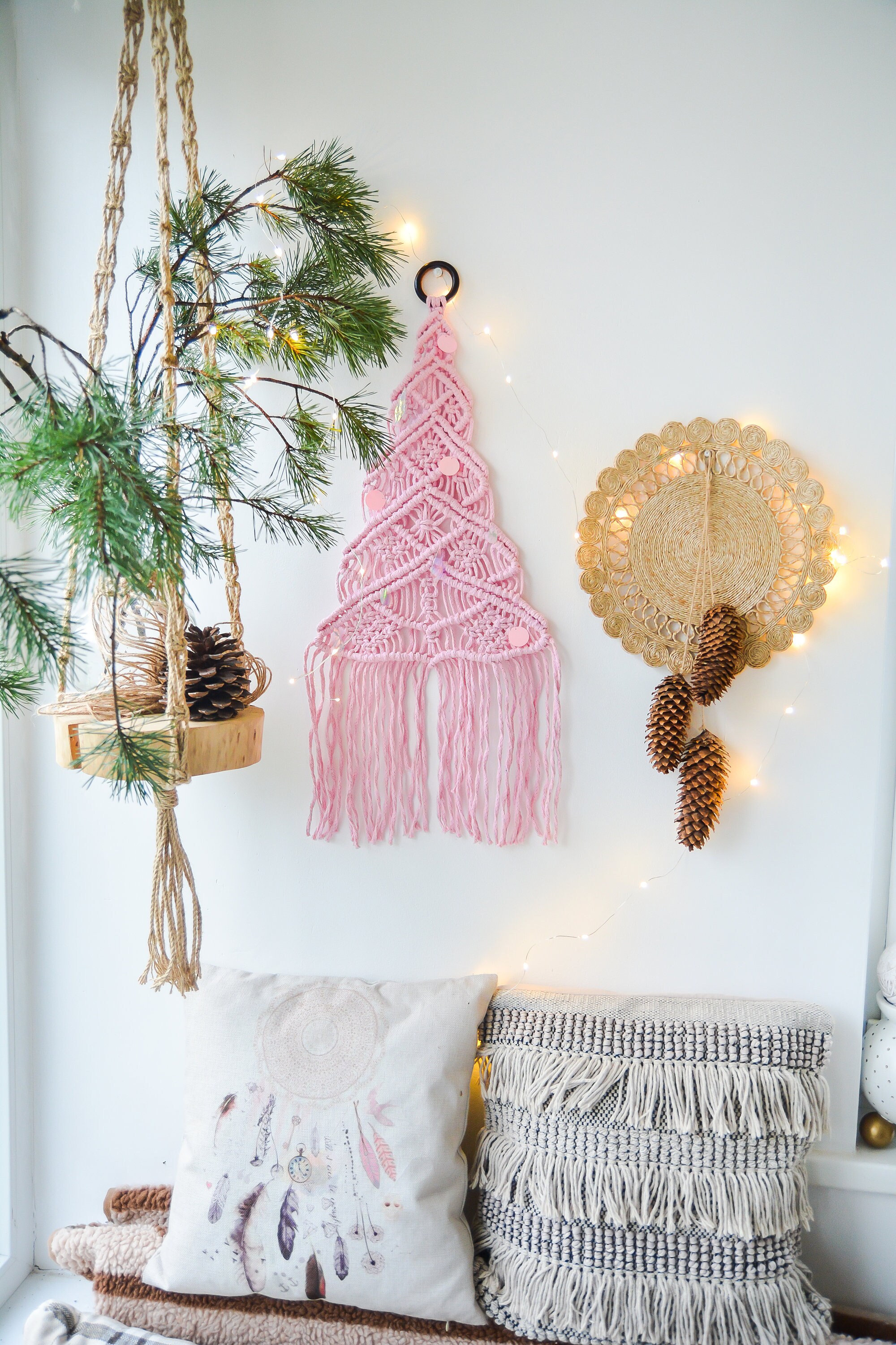 Macrame Christmas Tree Macrame Macrame wall hanging | Etsy