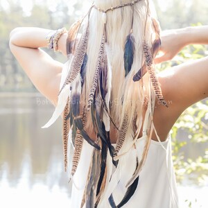 Boho Feather Headpiece, Feather Boho Headpiece, Boho Veil, Feathers ...