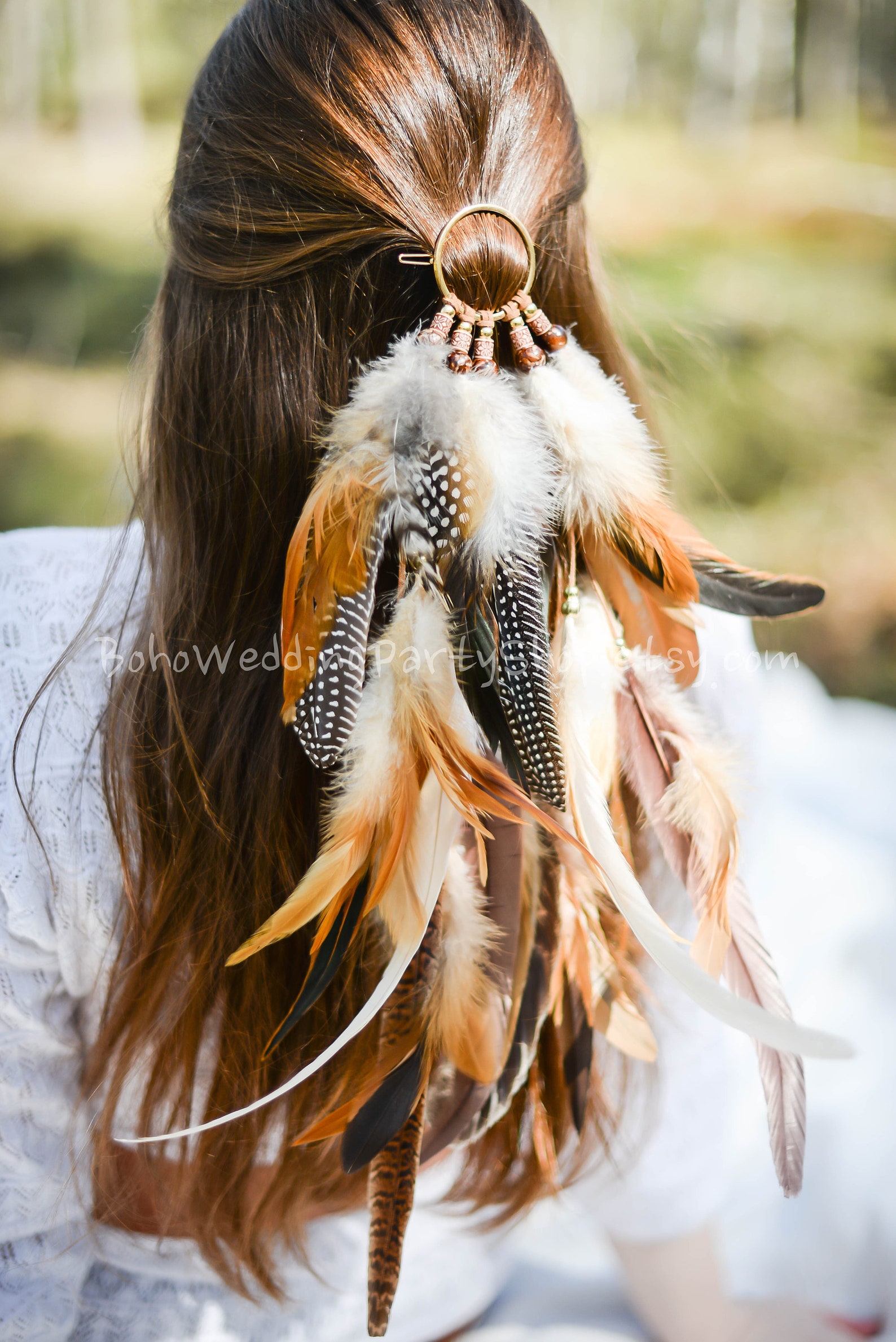 Feather Headpiece, Boho Headpiece, Feather Jewelry, Feather Headband ...