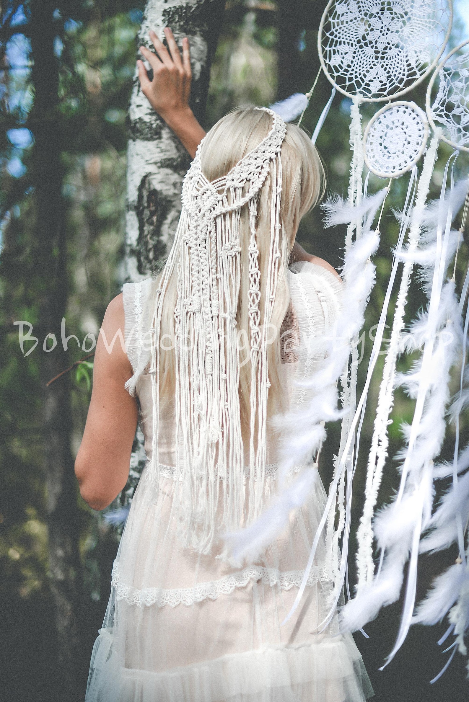 Macrame Veil Macrame Wedding Veil Boho Veil Macrame - Etsy