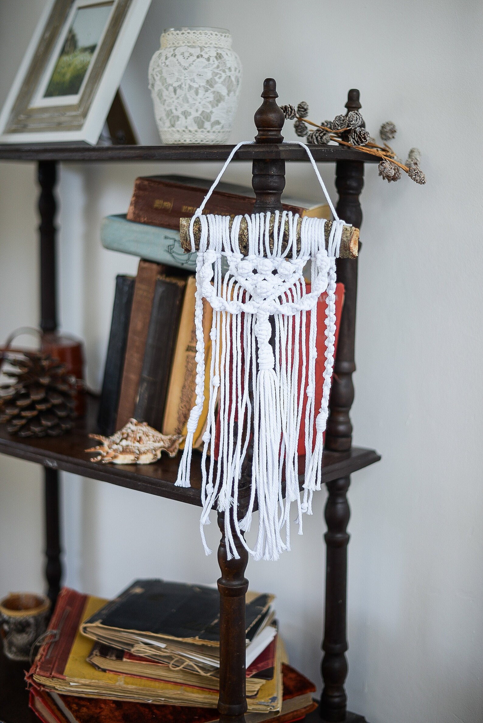 Macrame Wall Hanging Small Macrame Wall Hanging Bohemian - Etsy