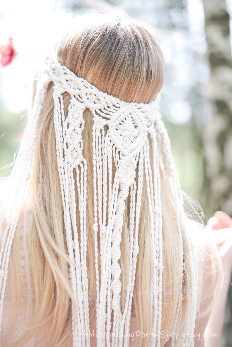 Macrame Veil Macrame Wedding Veil Boho Veil Macrame - Etsy