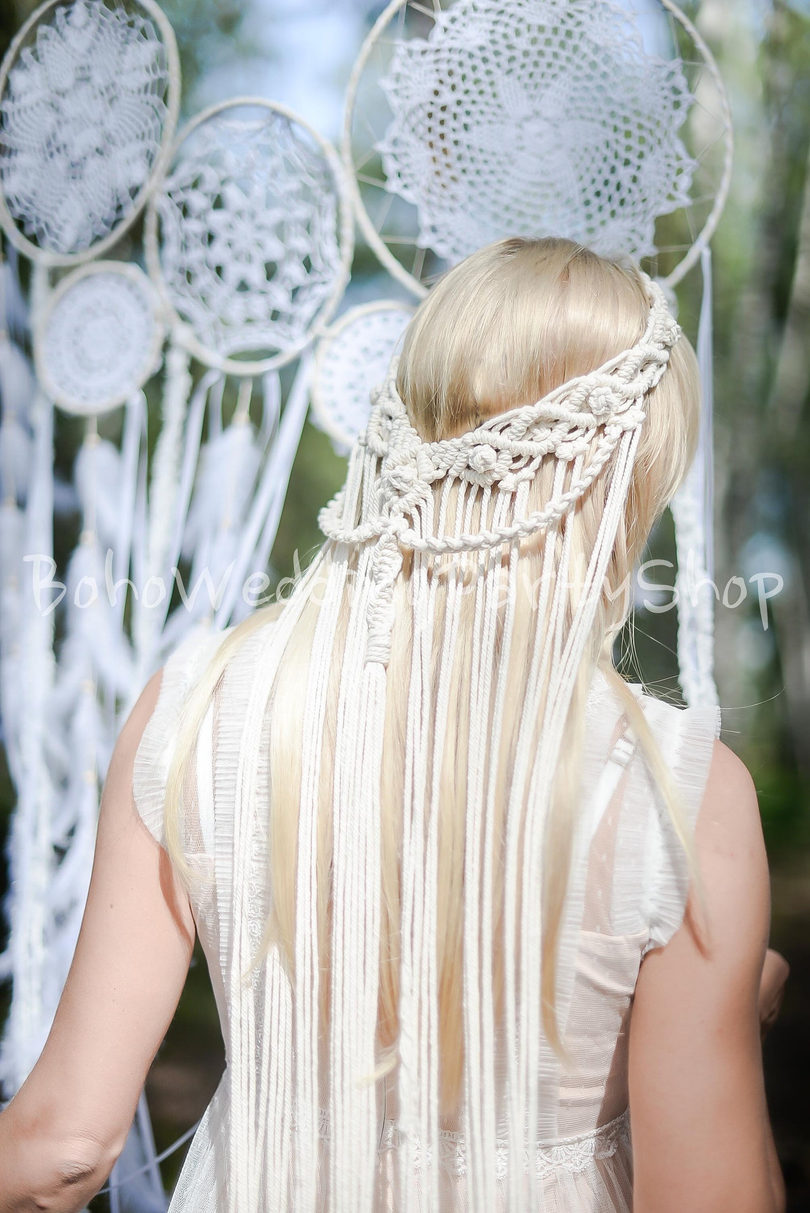 Macrame Veil Macrame Wedding Veil Boho Veil Macrame - Etsy