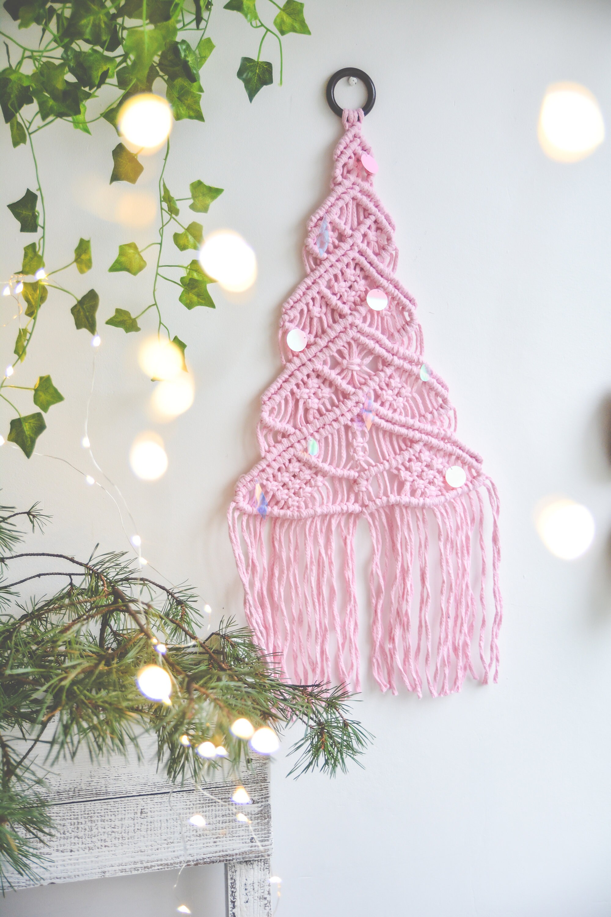 Macrame Christmas Tree, Macrame, Macrame Wall Hanging, Christmas Decor ...