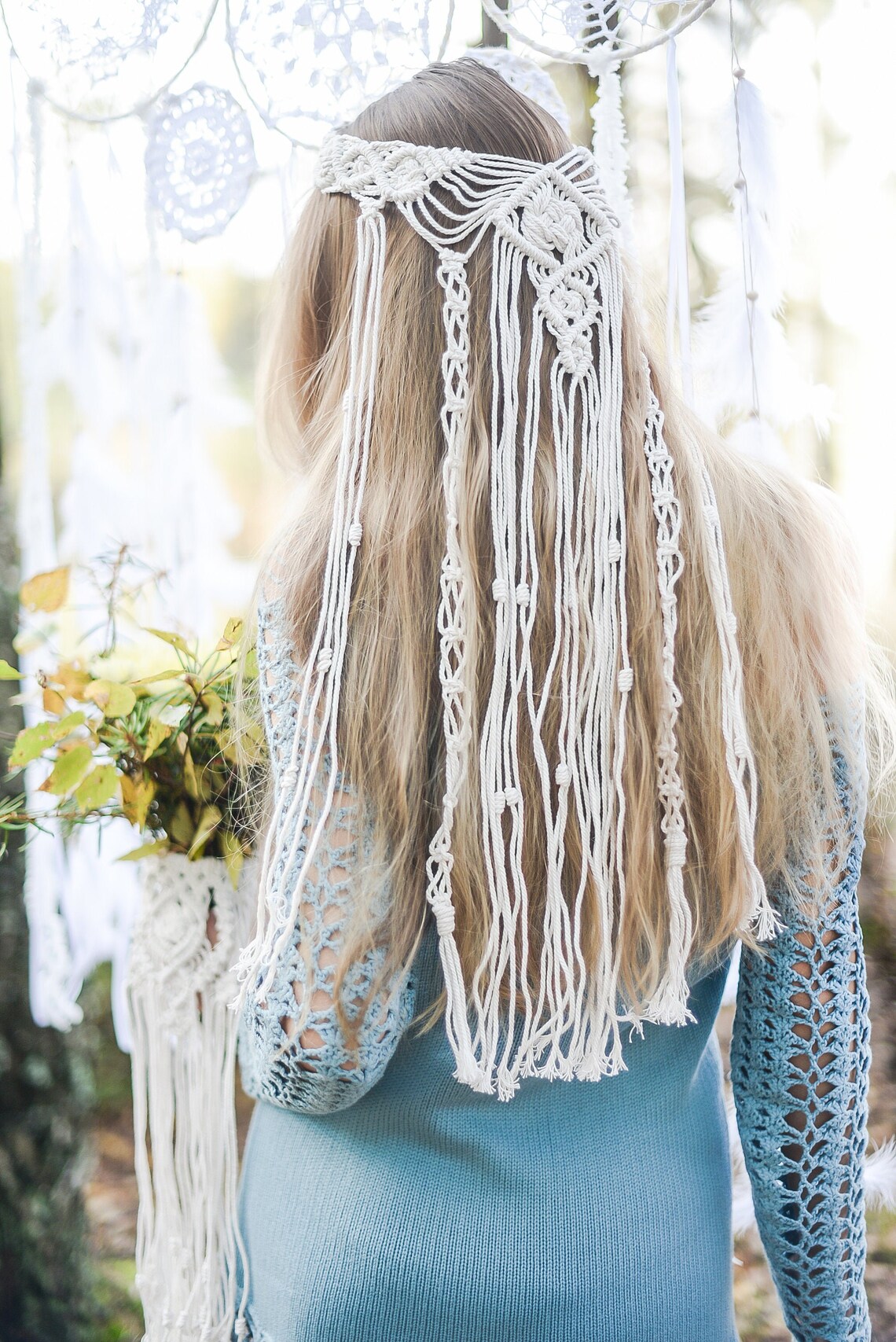 Boho Macrame Veil Macrame Veil Macrame Wedding Veil Macrame - Etsy