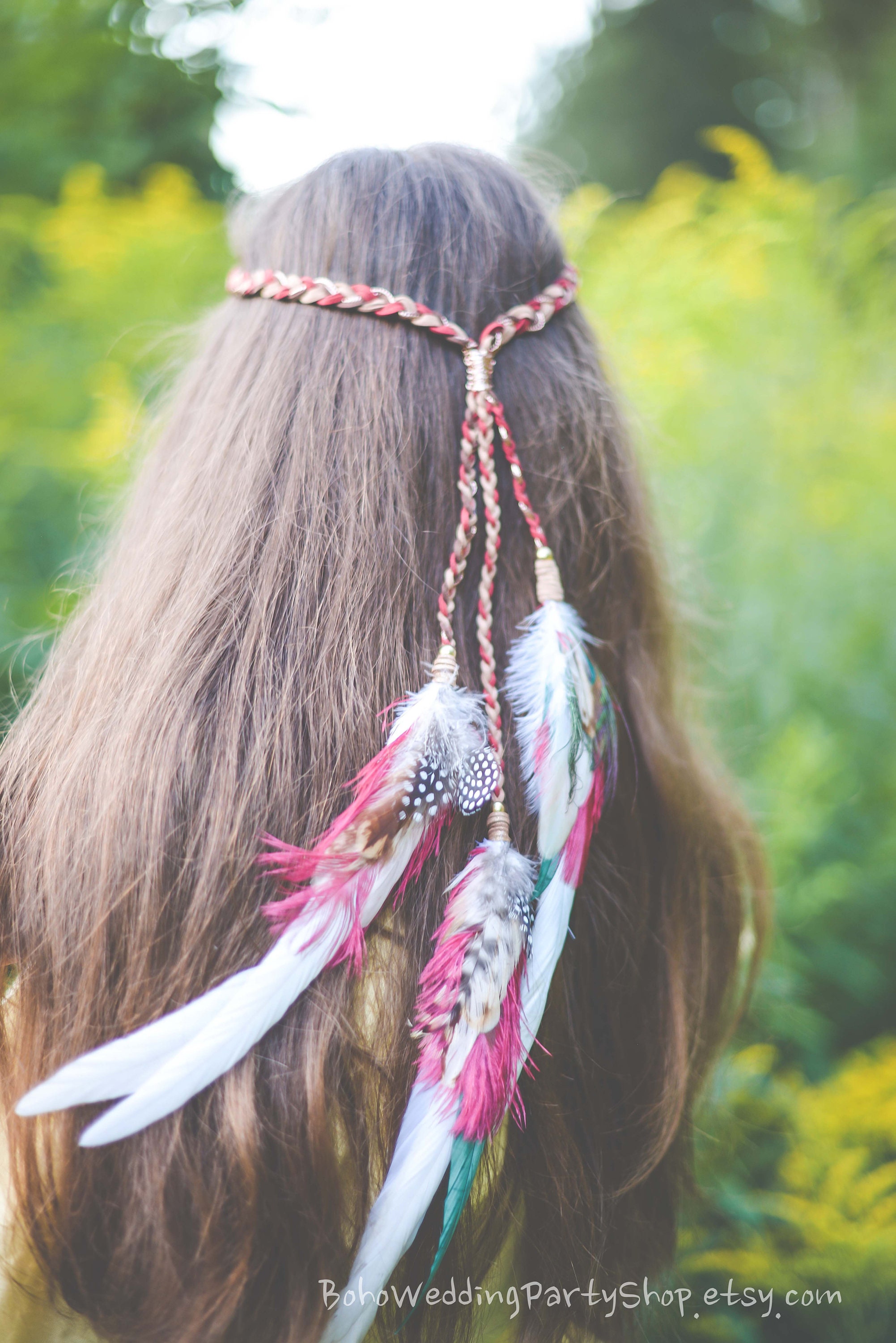 Feather Headpiece Boho Headpiece Feather Jewelry Feather - Etsy
