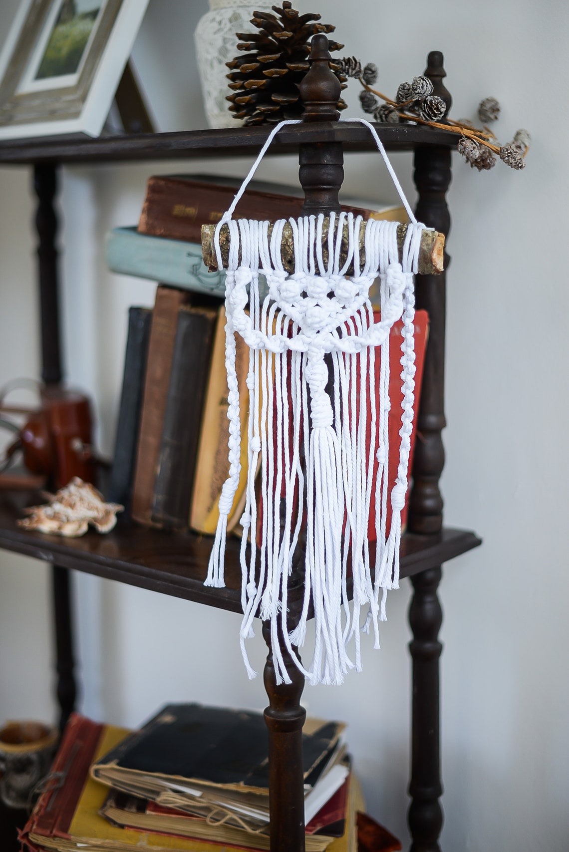 Macrame Wall Hanging Small Macrame Wall Hanging Bohemian - Etsy