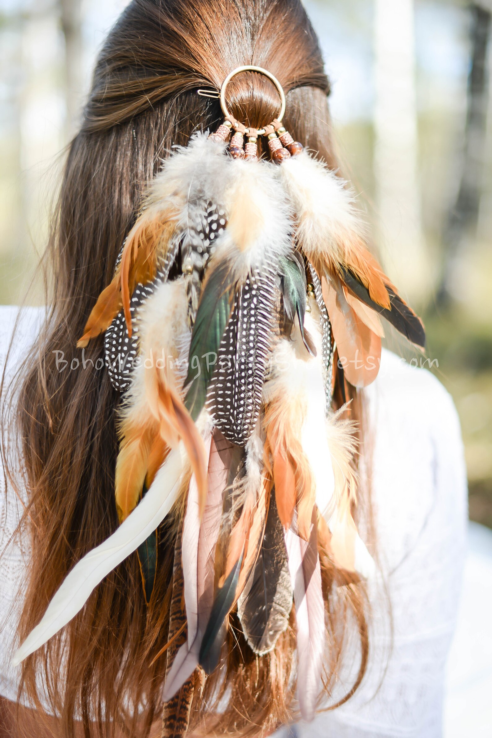 Feather Headpiece, Boho Headpiece, Feather Jewelry, Feather Headband ...