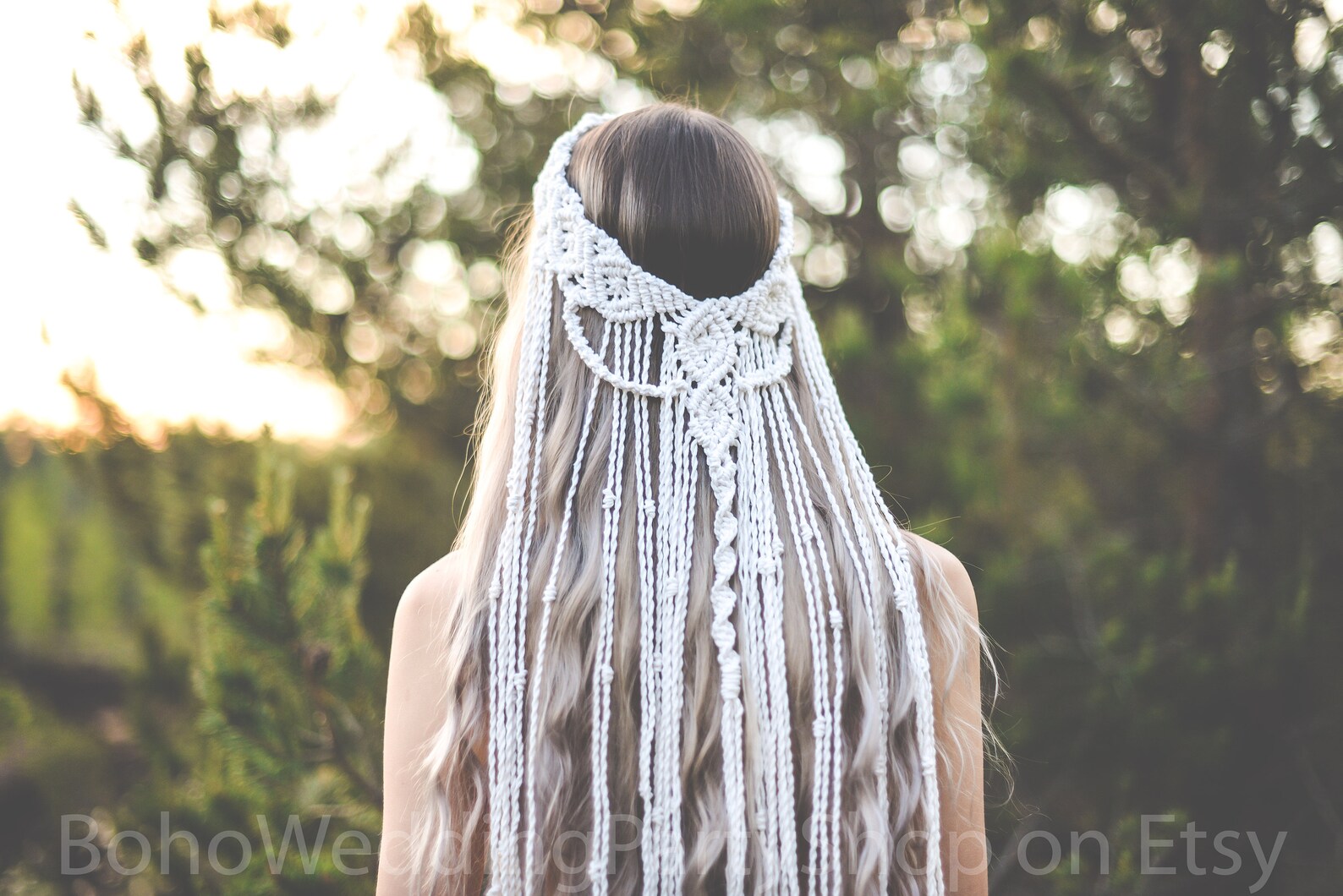 Boho Veil Macrame Veil Wedding Veil Macrame Hairpiece - Etsy