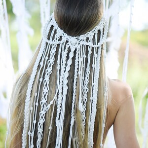 Macrame Veil, Macrame Wedding Veil, Boho Veil, Macrame Hairpiece ...