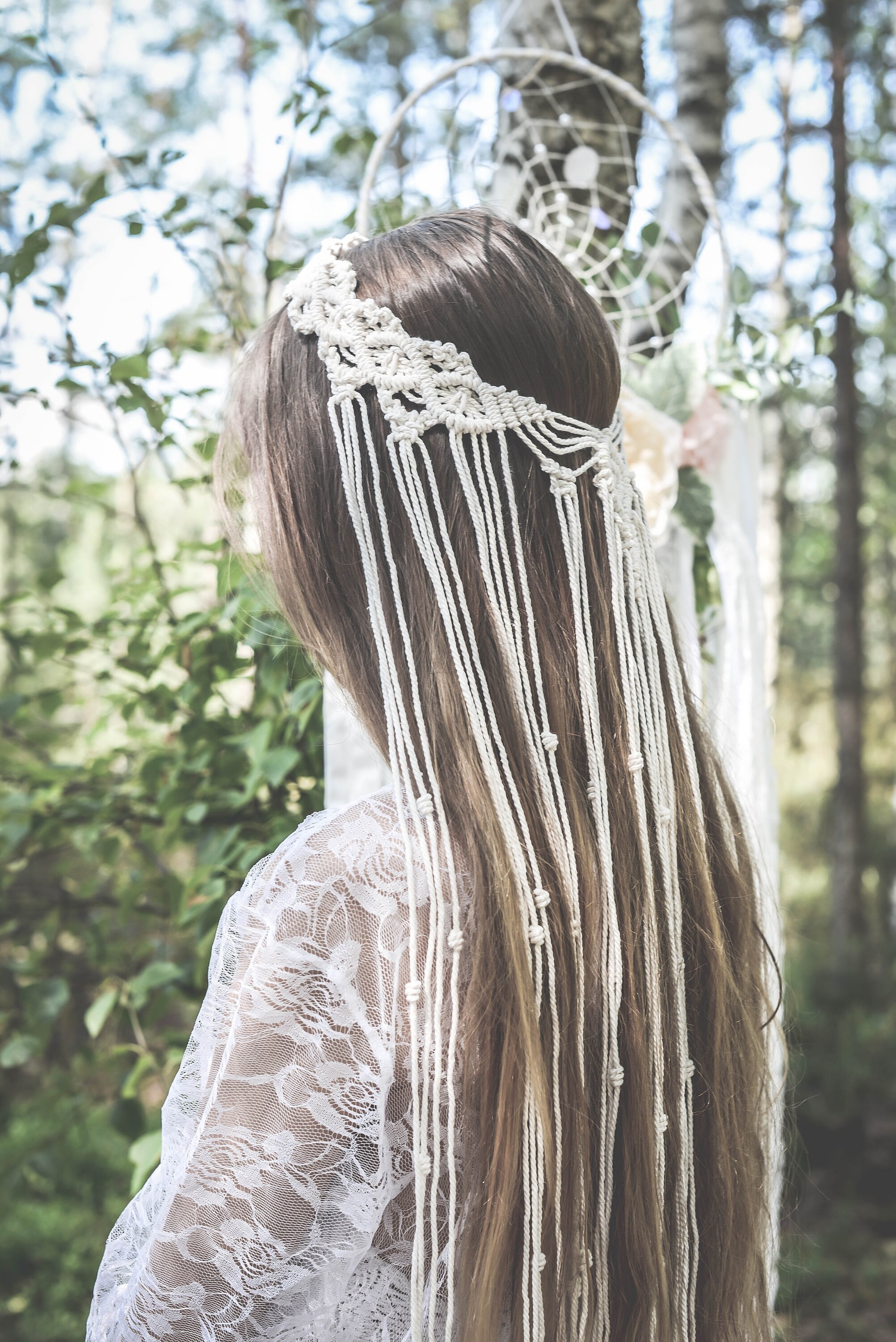 Macrame Veil Macrame Wedding Veil Boho Veil Macrame - Etsy