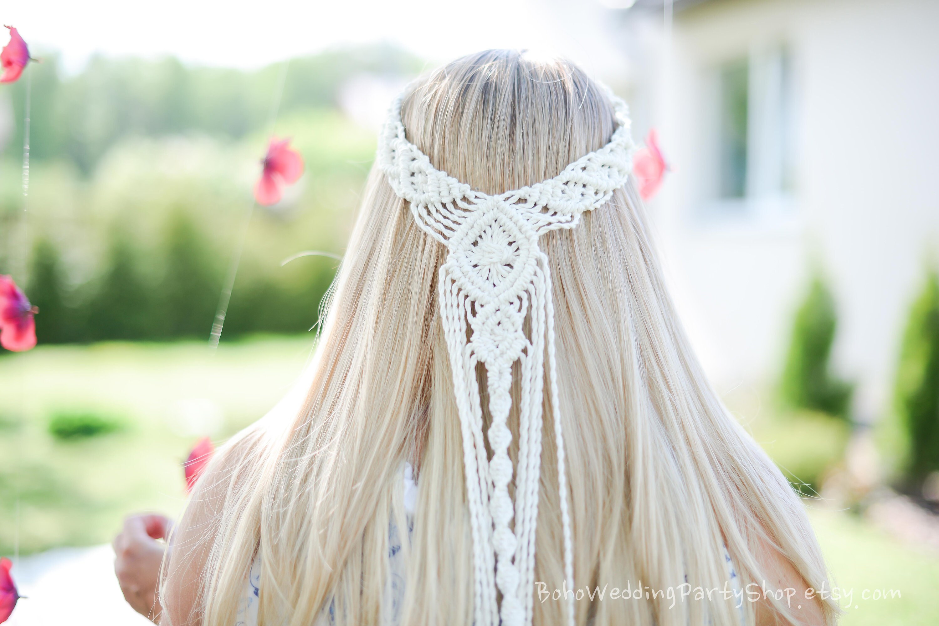 Macrame Veil Macrame Wedding Veil Boho Veil Macrame - Etsy