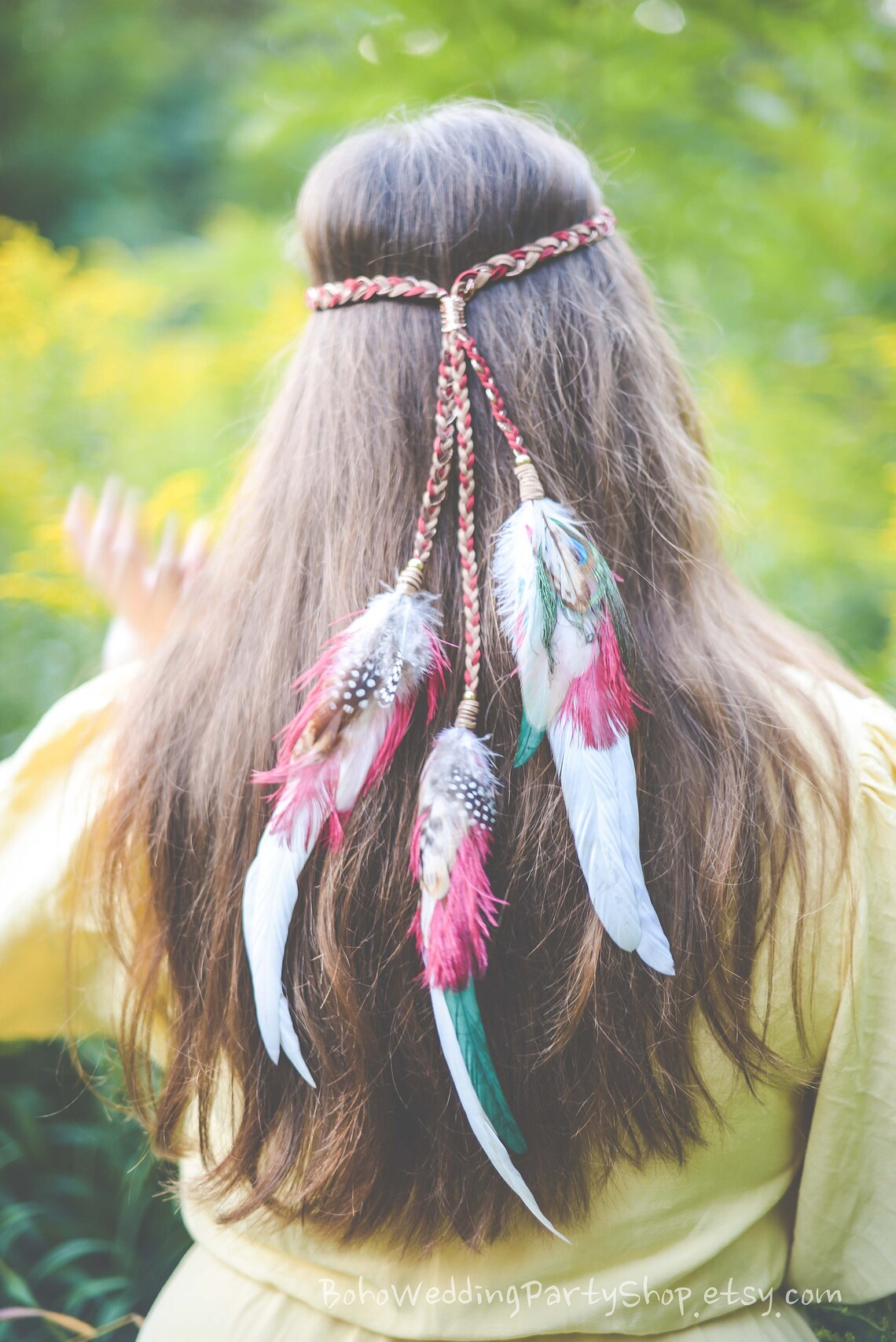 Feather Headpiece Boho Headpiece Feather Jewelry Feather - Etsy