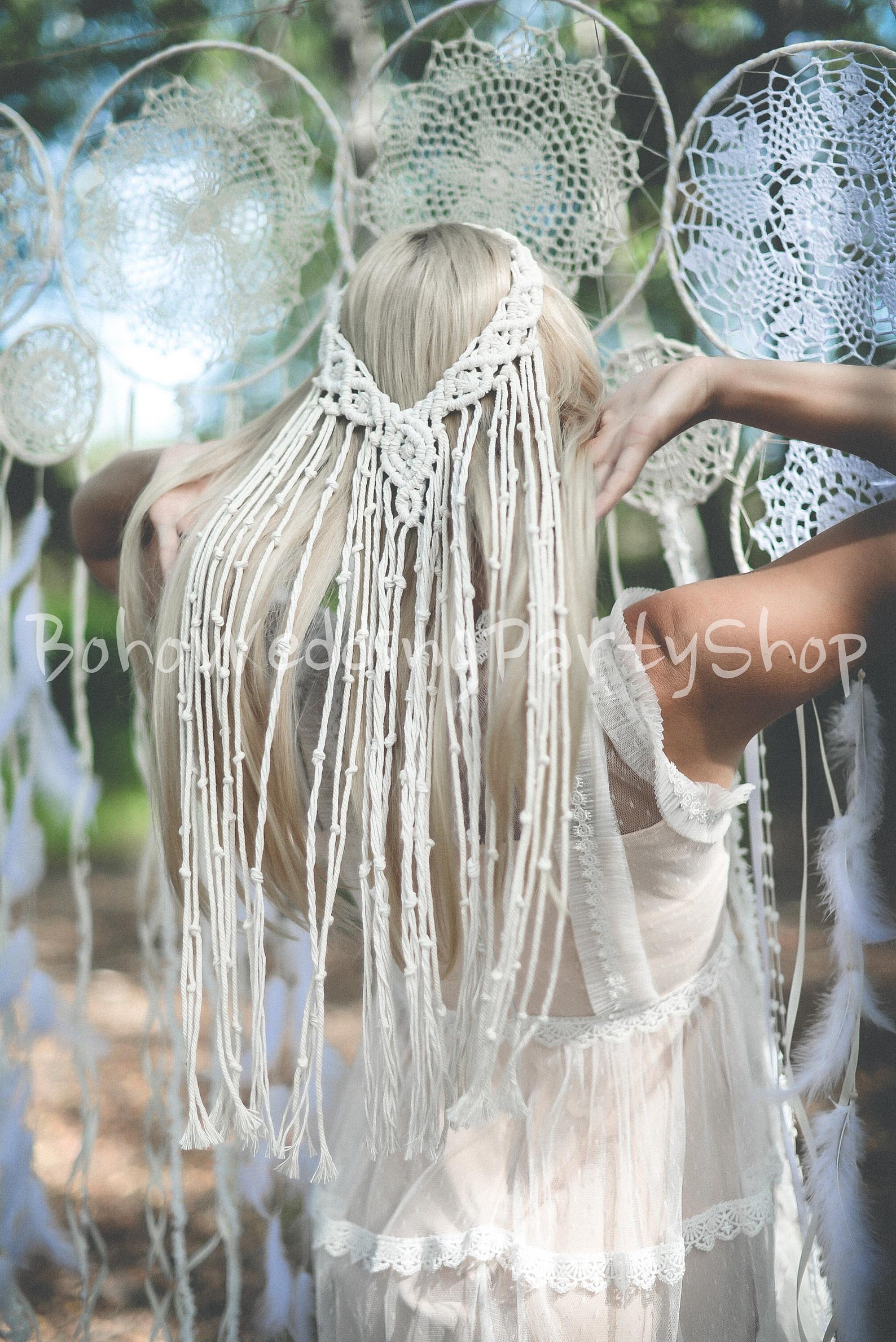 Macrame Veil Macrame Wedding Veil Boho Veil Macrame - Etsy