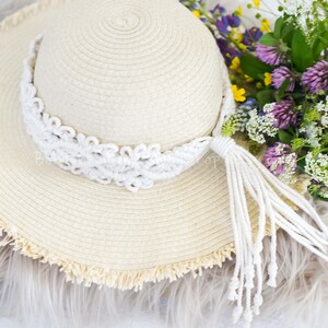 Macrame Hat Band, Hat Accessories, Macrame Wedding Veil, Boho Veil ...