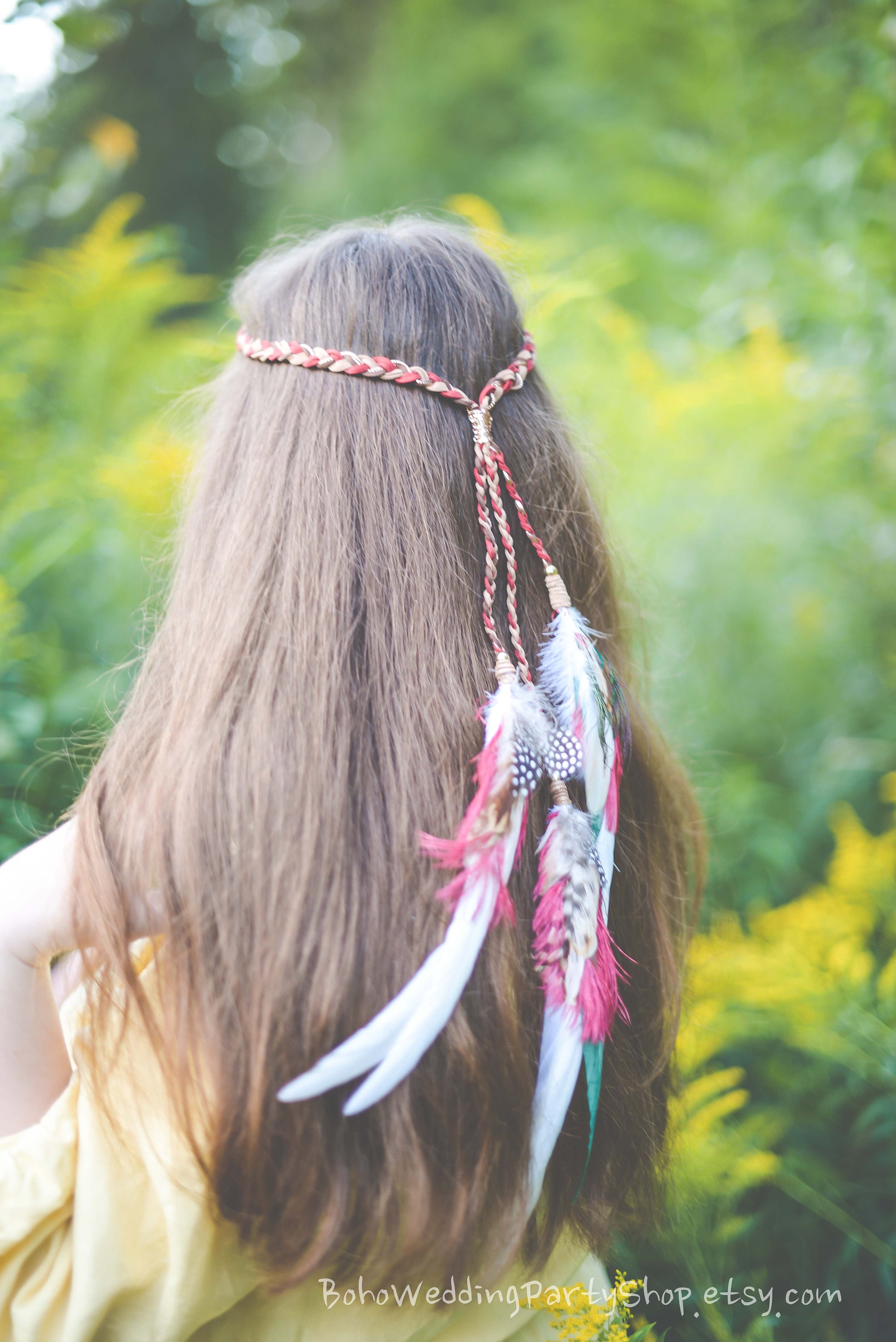 Feather Headpiece Boho Headpiece Feather Jewelry Feather - Etsy