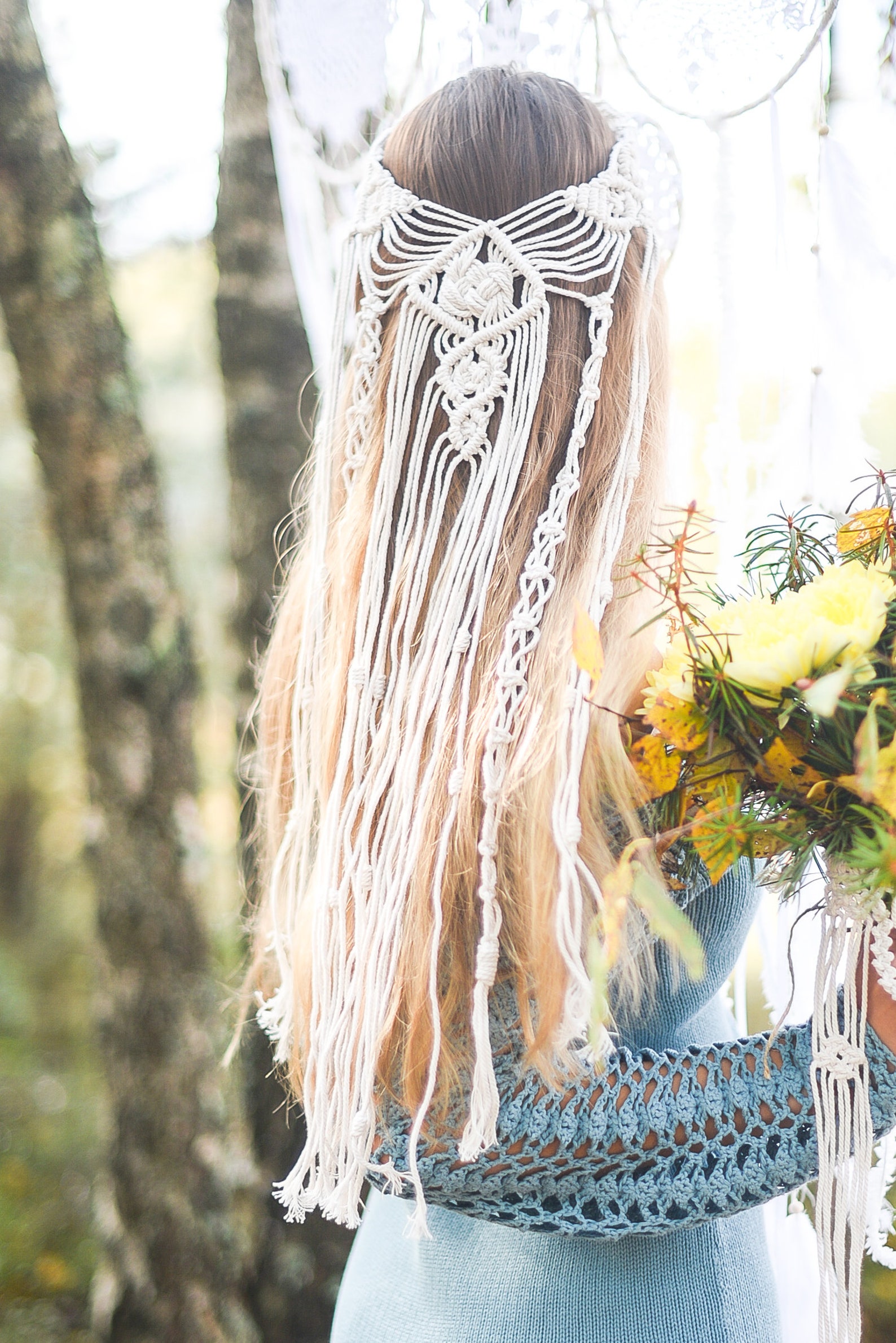 Boho Macrame Veil Macrame Veil Macrame Wedding Veil Macrame - Etsy