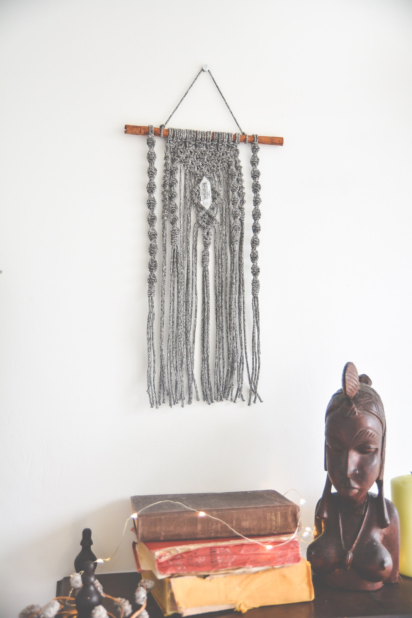 Macrame Wall Hanging Grey Macrame Bohemian Home Decor - Etsy