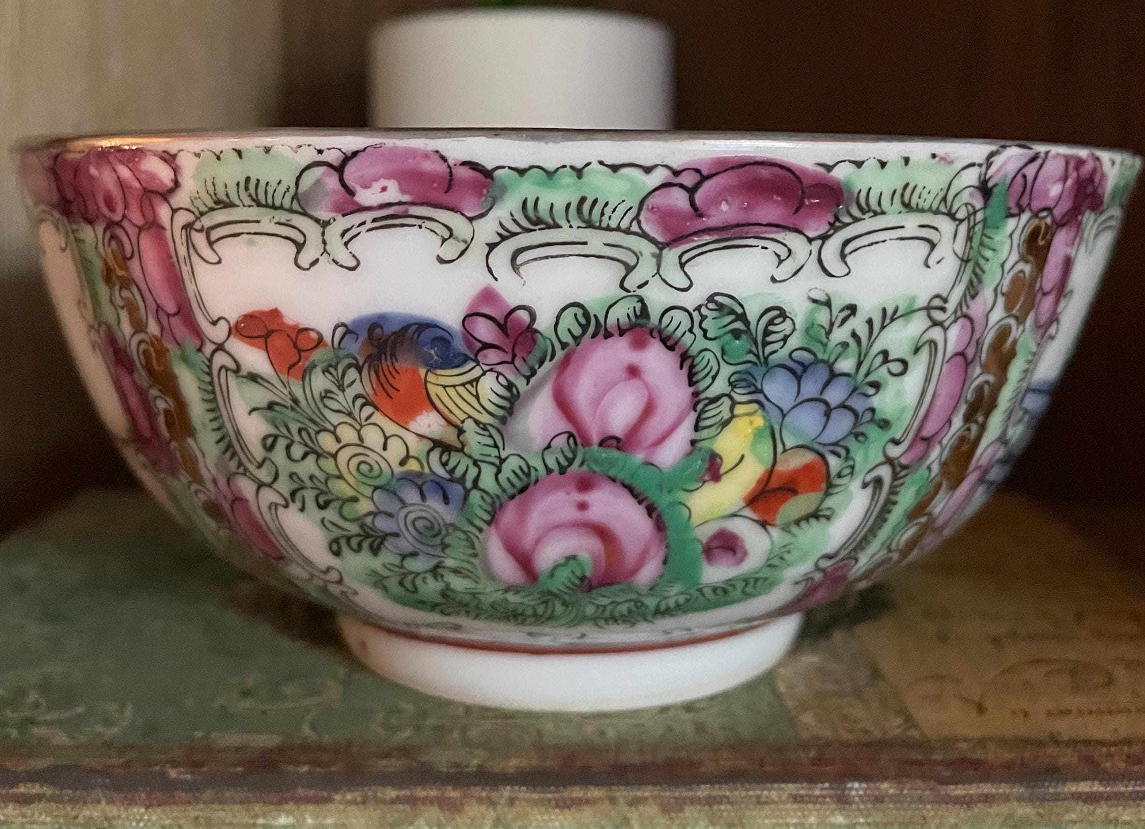 Rose Medallion Bowl - Etsy