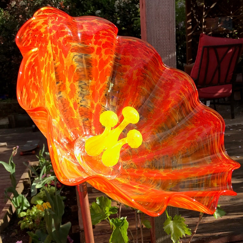 Glass Blown Flowers Large - Etsy