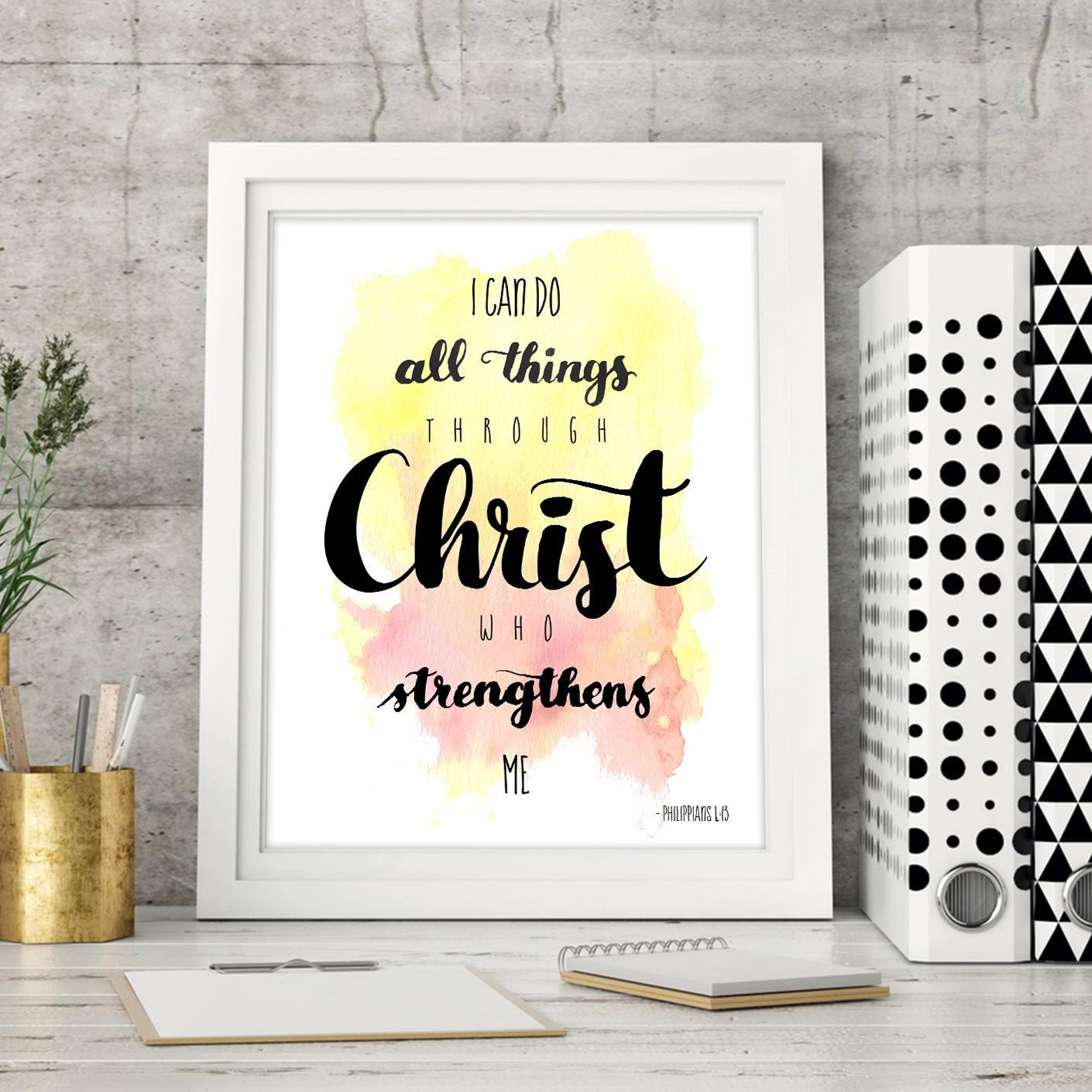 Bible Verse Art, Scripture Art, Christian Wall Art, Home Decor ...