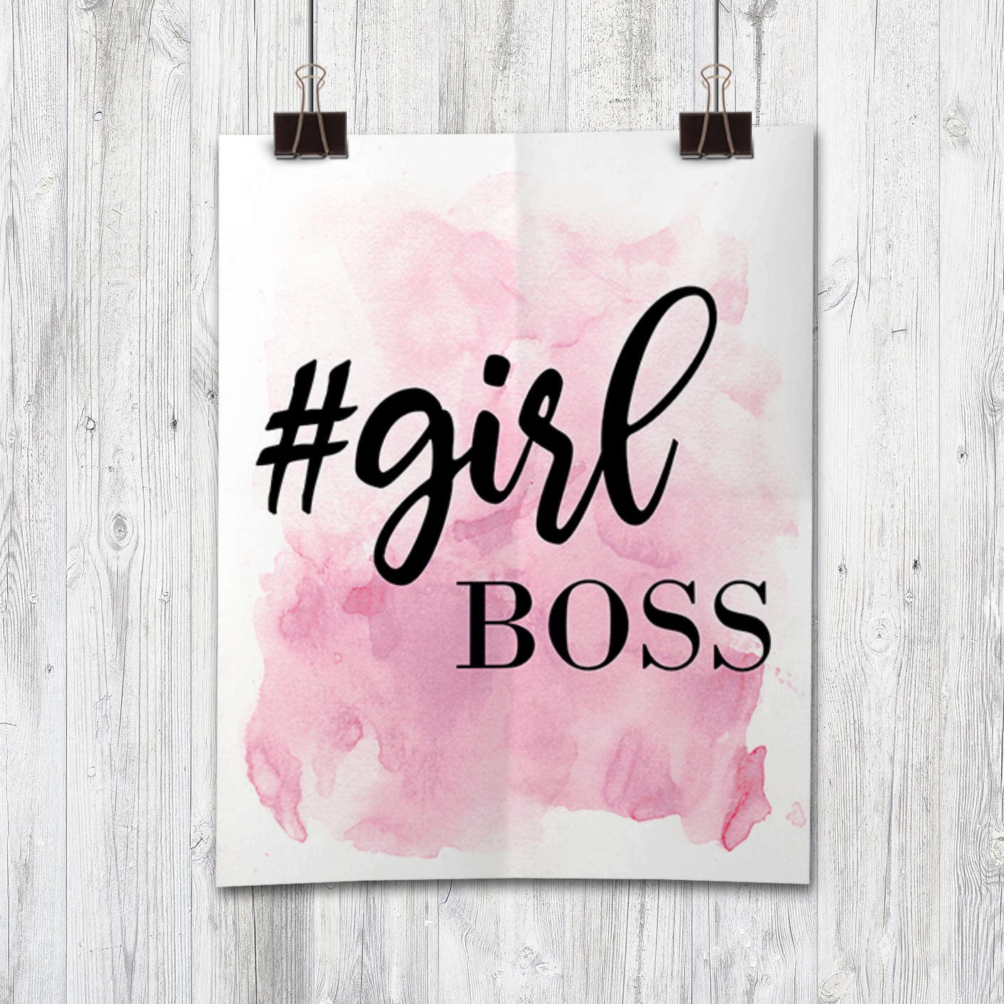 Girl Boss Print, Office Decor, Boss Gift, Printable Poster, Girl Boss ...
