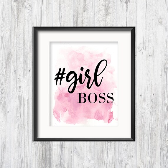 Girl Boss Print Office Decor Boss Gift Printable Poster - Etsy