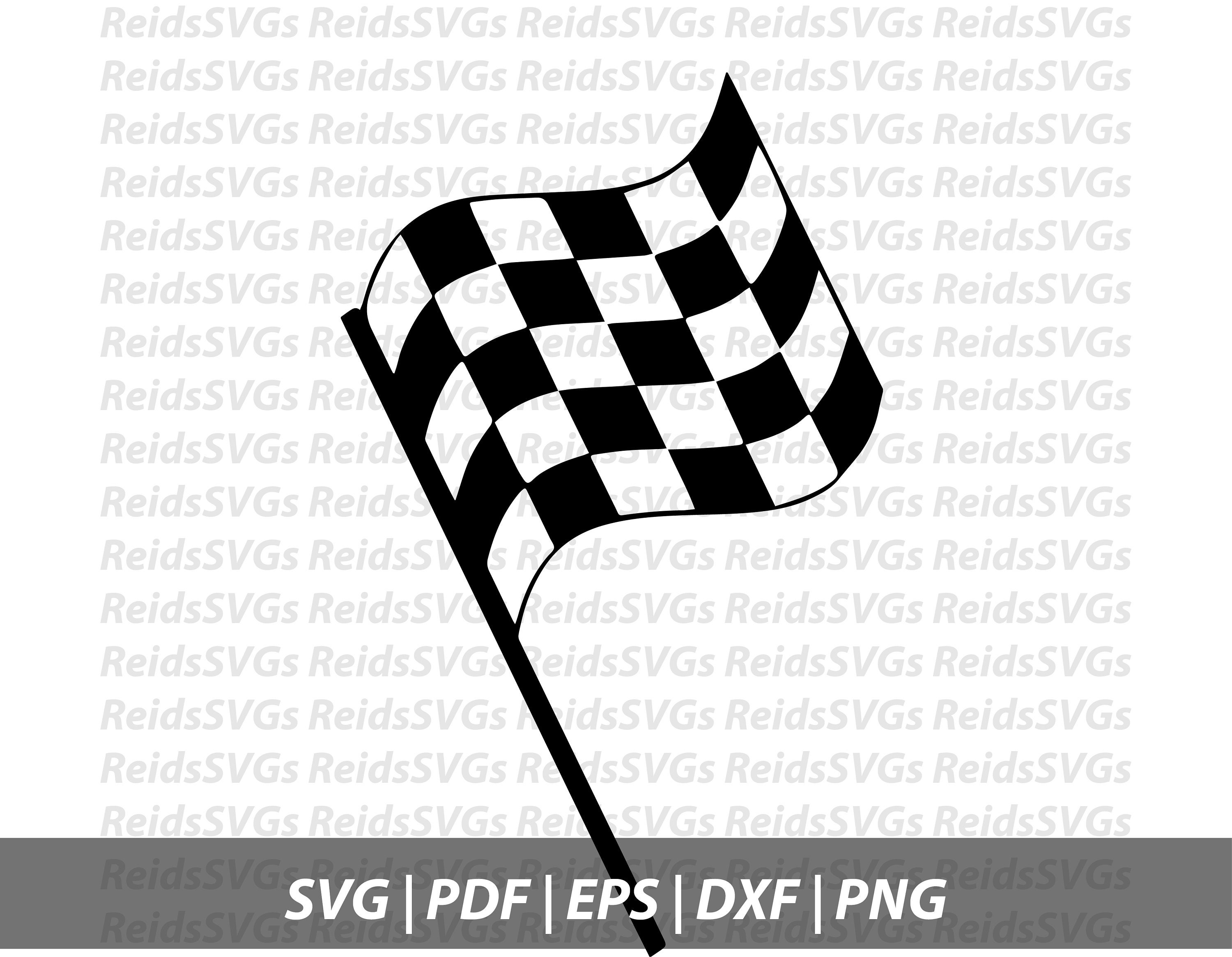 Checkered Flag SVG for Cutting Machines Cricut Silhouette - Etsy