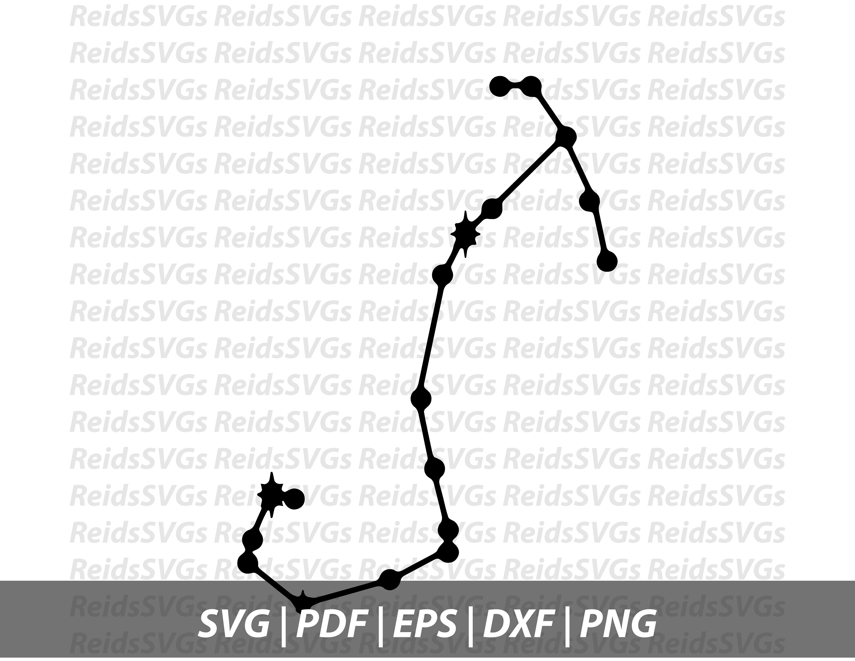 Scorpio Constellation SVG Cricut Silhouette Cutting | Etsy