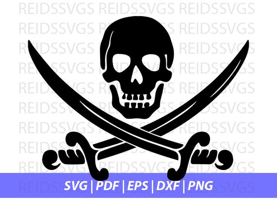 Skull and Crossbones SVG Cricut Silhouette Cutting - Etsy