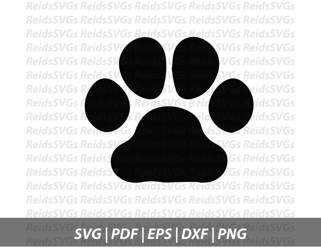 Bulldog Paw SVG, SVG Files, Clipart, Circut Paw Print, Cutting Files ...