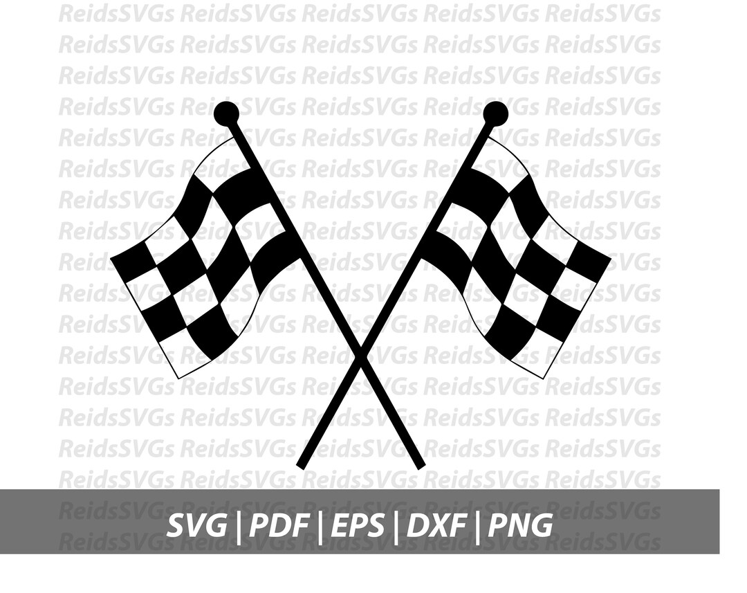 Checkered Flag SVG for Cutting Machines Cricut Silhouette - Etsy