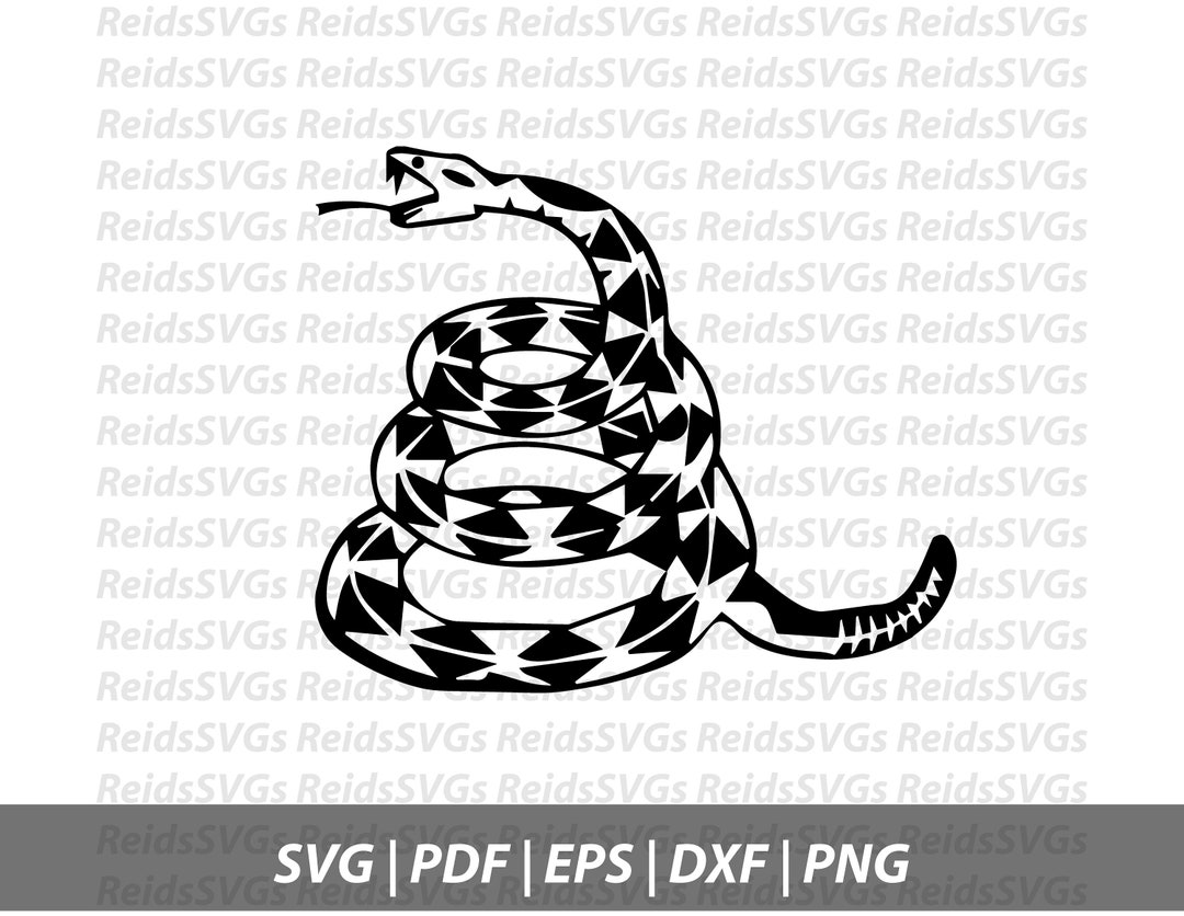 Dont Tread on Me Snake SVG for Cutting Machines, Instant Download ...