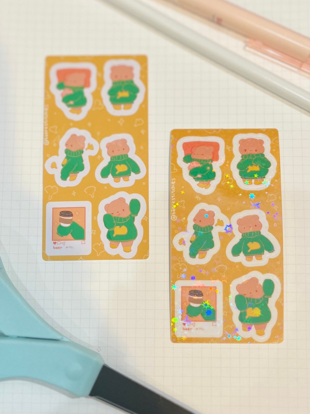 Baer in a Sweater Mini Sticker Sheet Gingko Autumn Celebration Sticker ...