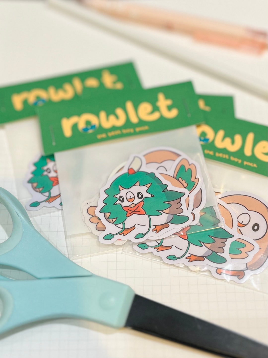 Rowlet Sticker Pack || Cute Grass Flying Owl Stickers - Etsy