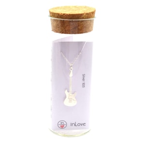 Electric Guitar Pendant Necklace Stainless Steel Color Model Bail and Chain of Your Choice Etsy