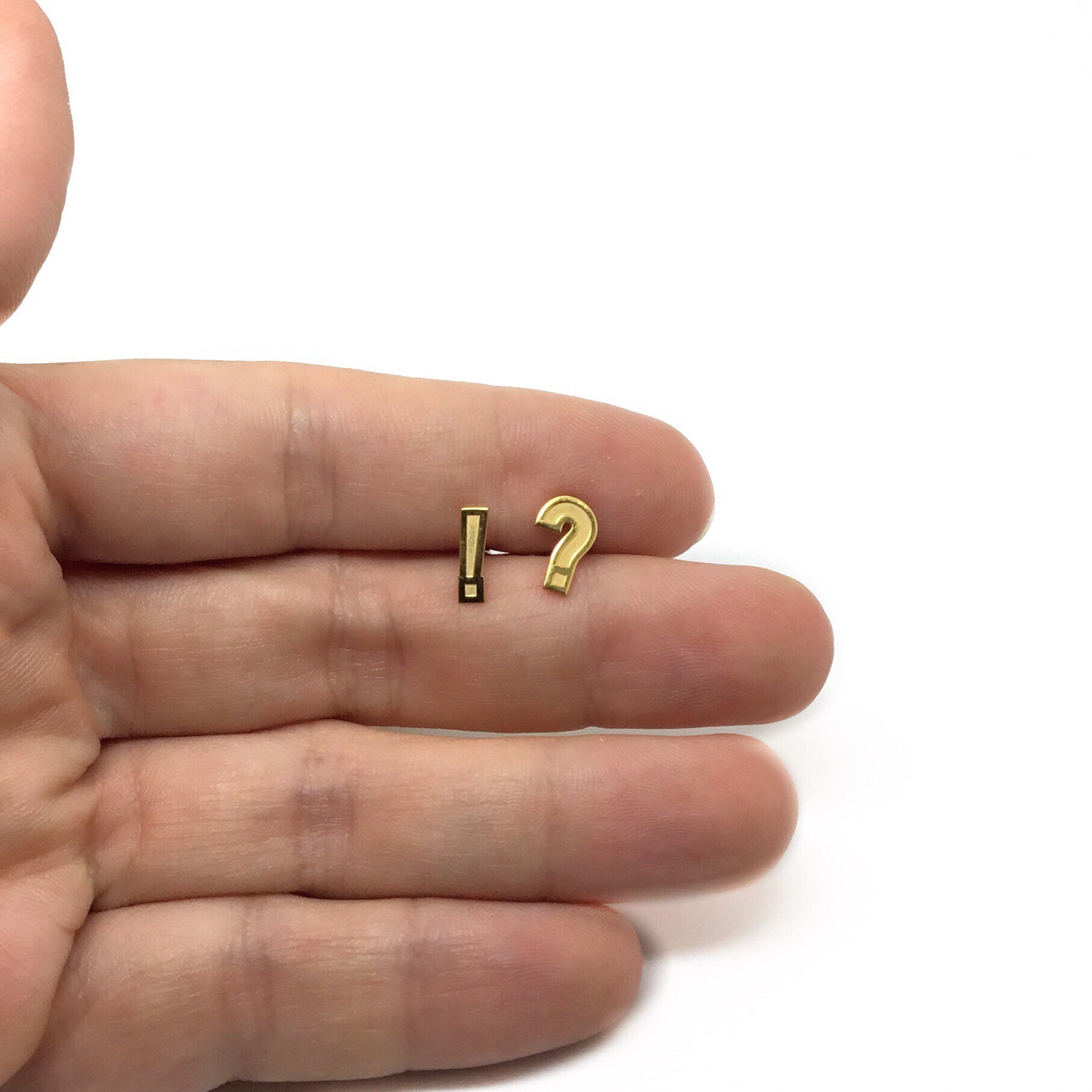 Question Mark & Exclamation Mark Stud Earrings Cute Jewel - Etsy