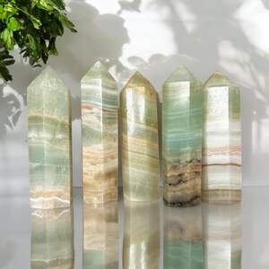 Caribbean Calcite Crystal Towers - Luna by Louise, Crystal Shop UK ...