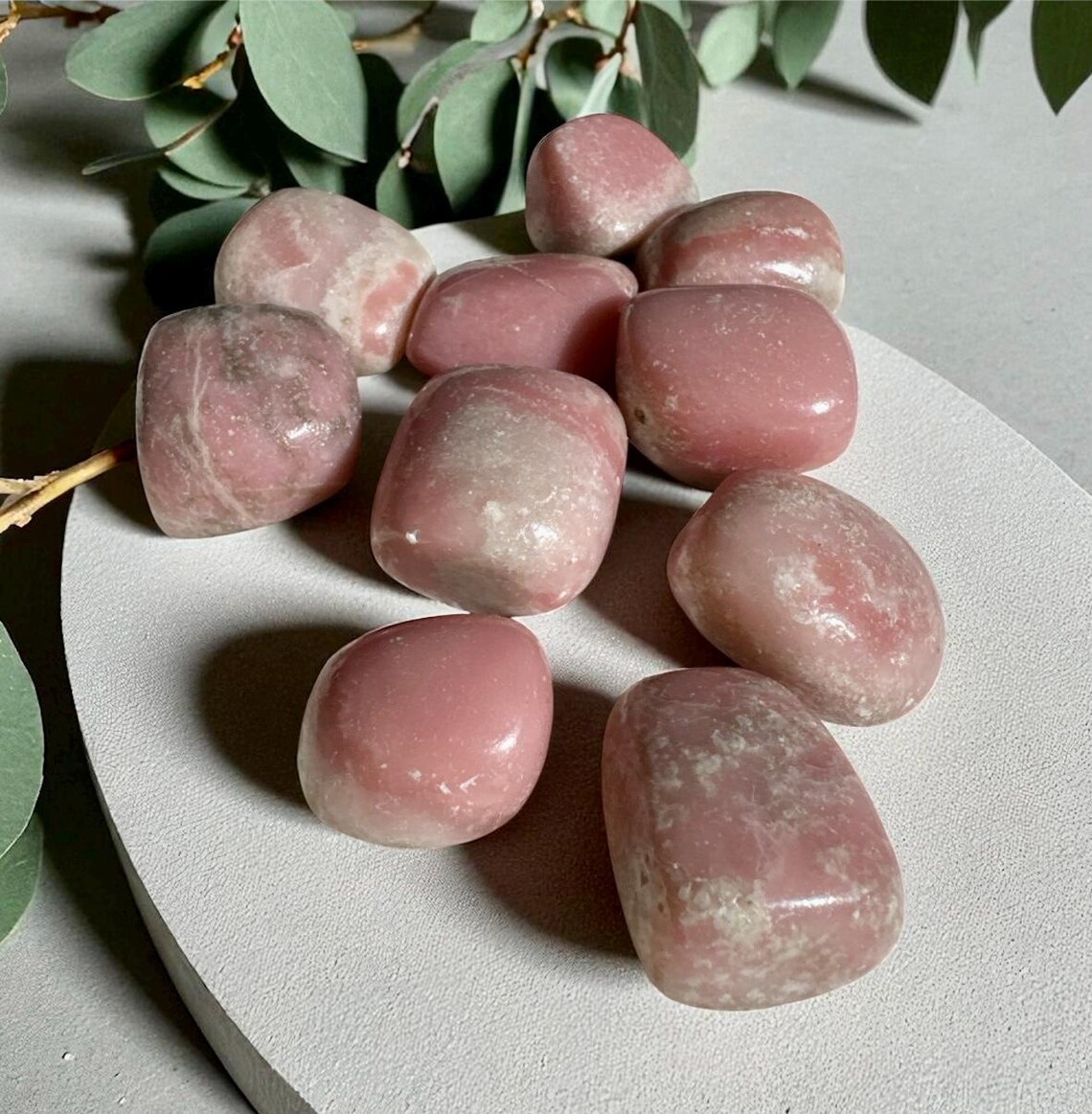 Pink Opal Tumble Stone: Emotional Comfort & Self-love Healing Crystal ...