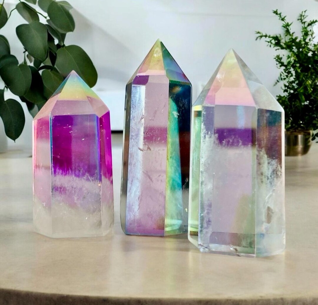 Tanzine Aura Quartz Tower - (tanzan or Indigo Aura) Quartz Tower Point ...